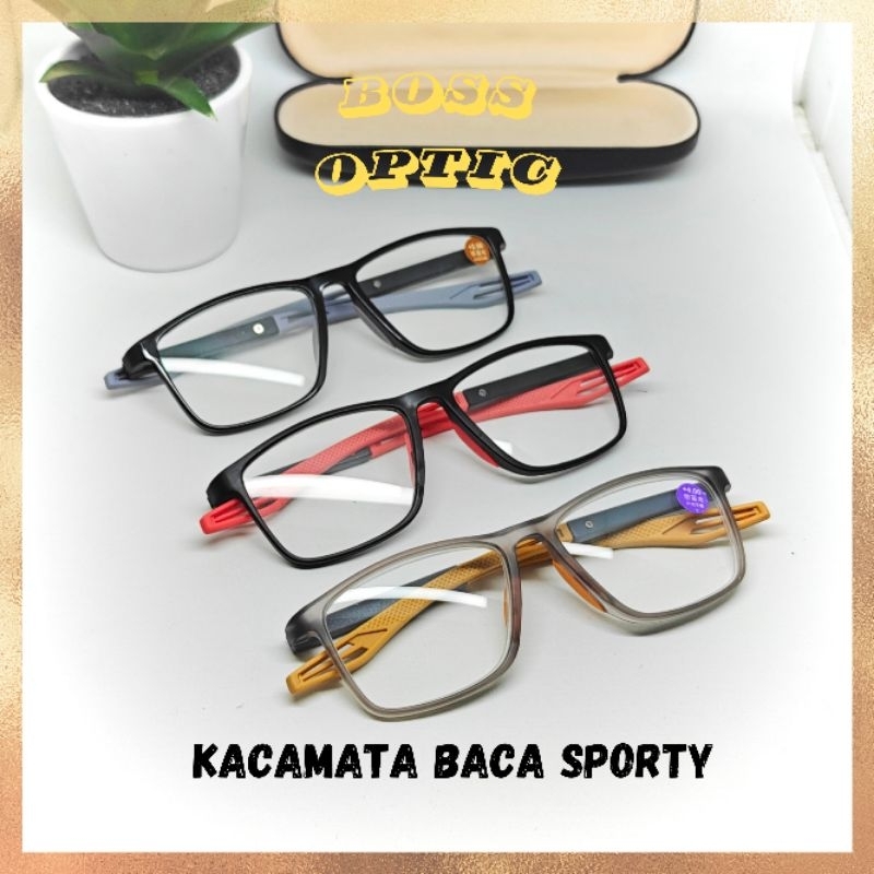 Jual KACAMATA BACA MODEL SPORT ORANG TUA LENSA PLUS RINGAN | Shopee ...