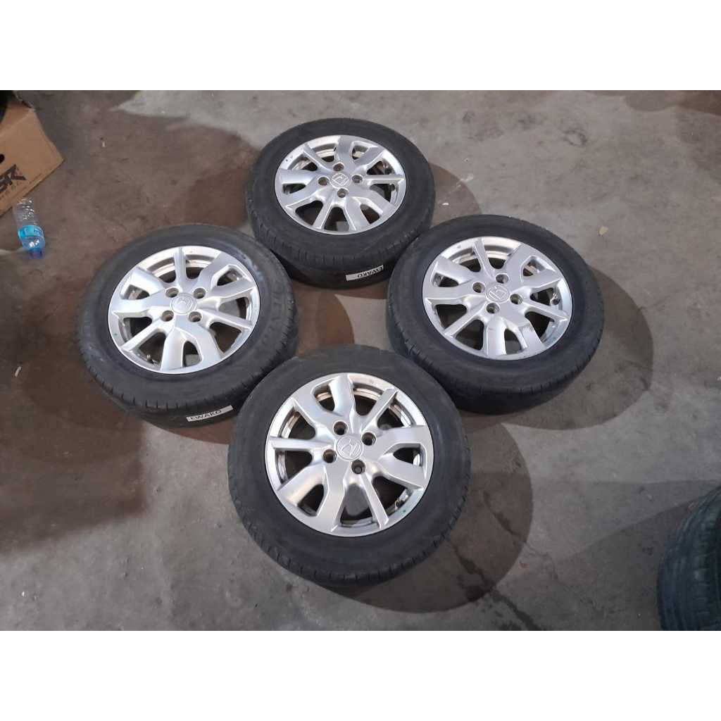 Jual VELG MOBIL BEKAS STD NEW BRIO R14X5 4X100ET50 SLV + BAN DLP 175 65 ...