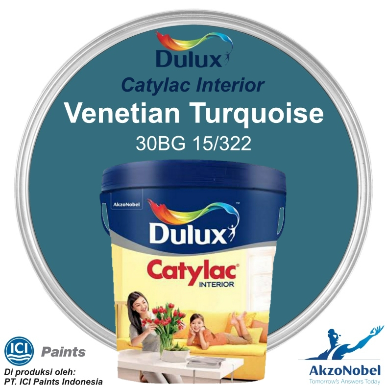 Jual CAT DULUX CATYLAC INTERIOR 25 KG - VENETIAN TURQUOISE 30BG 15/322 ...