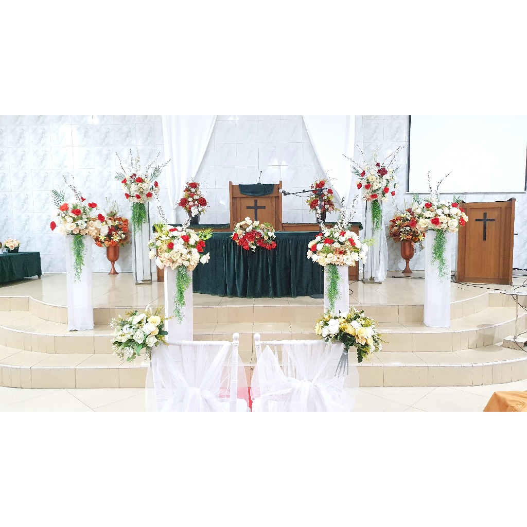 Jual (Shine Decor - Gereja) Backdrop Dekorasi Pemberkatan Martumpol ...
