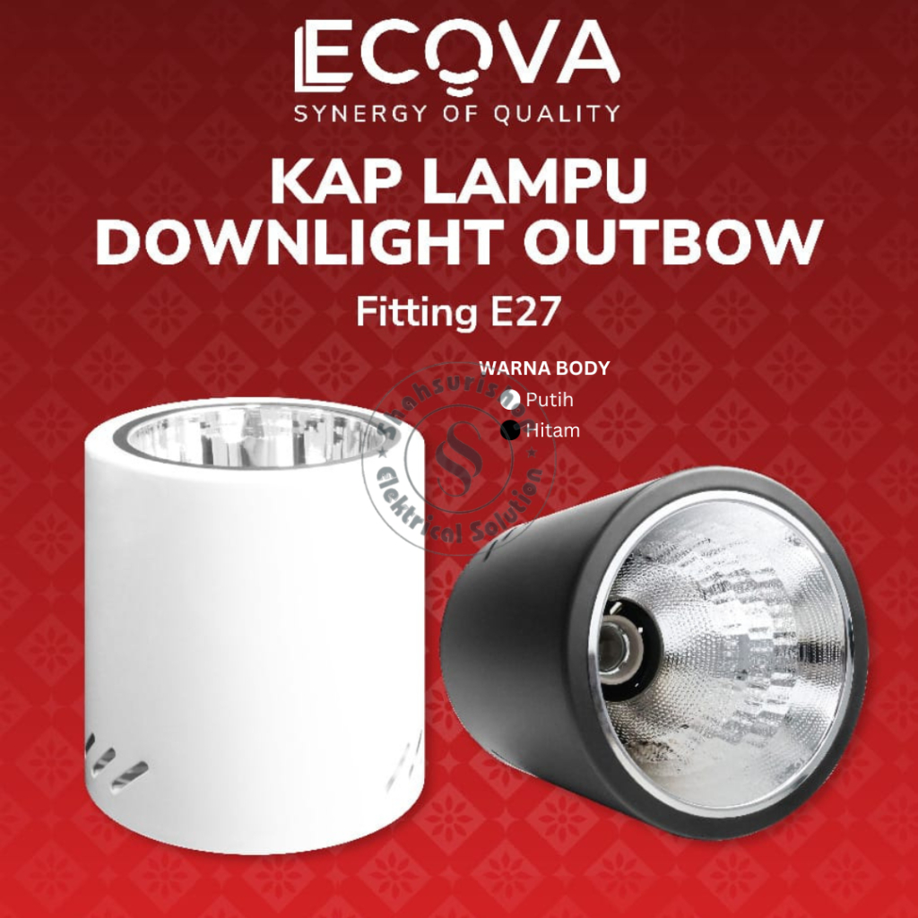Jual ECOVA KAP LAMPU DOWNLIGHT OUTBOW FITTING E27 4 INCH | Shopee Indonesia