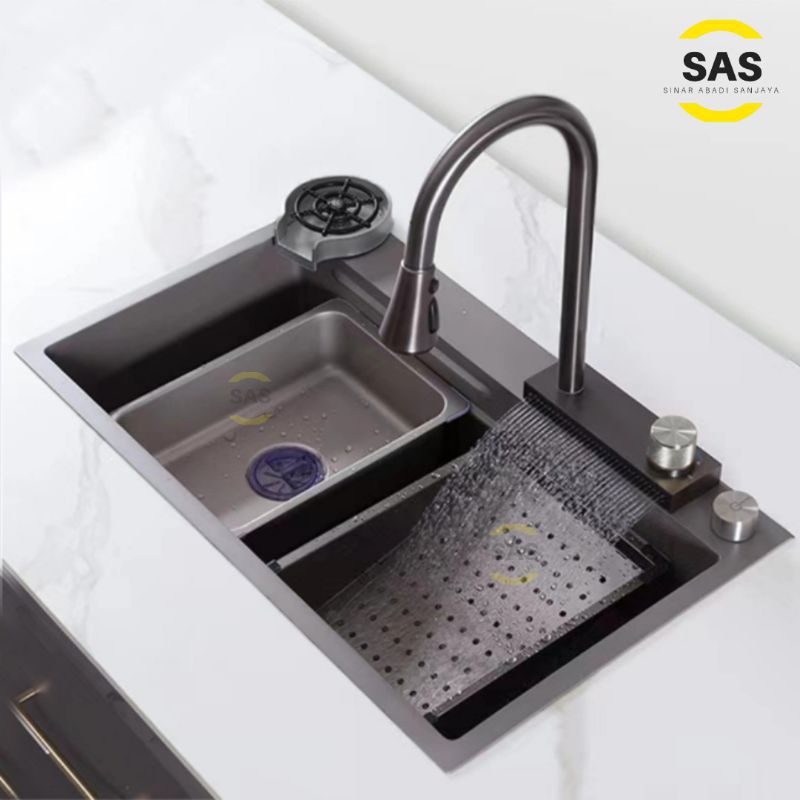 Jual [SAS] Paket Kitchen Sink Grey Premium Luxury Set / Wastafel Bak ...