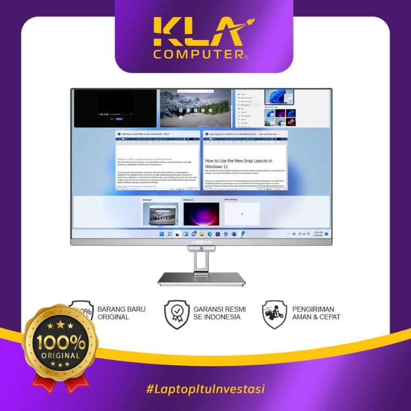 Jual PC AIO Advan All In One Intel i5 1035G7 8GB SSD 512GB iRisPlus W11 | Shopee Indonesia