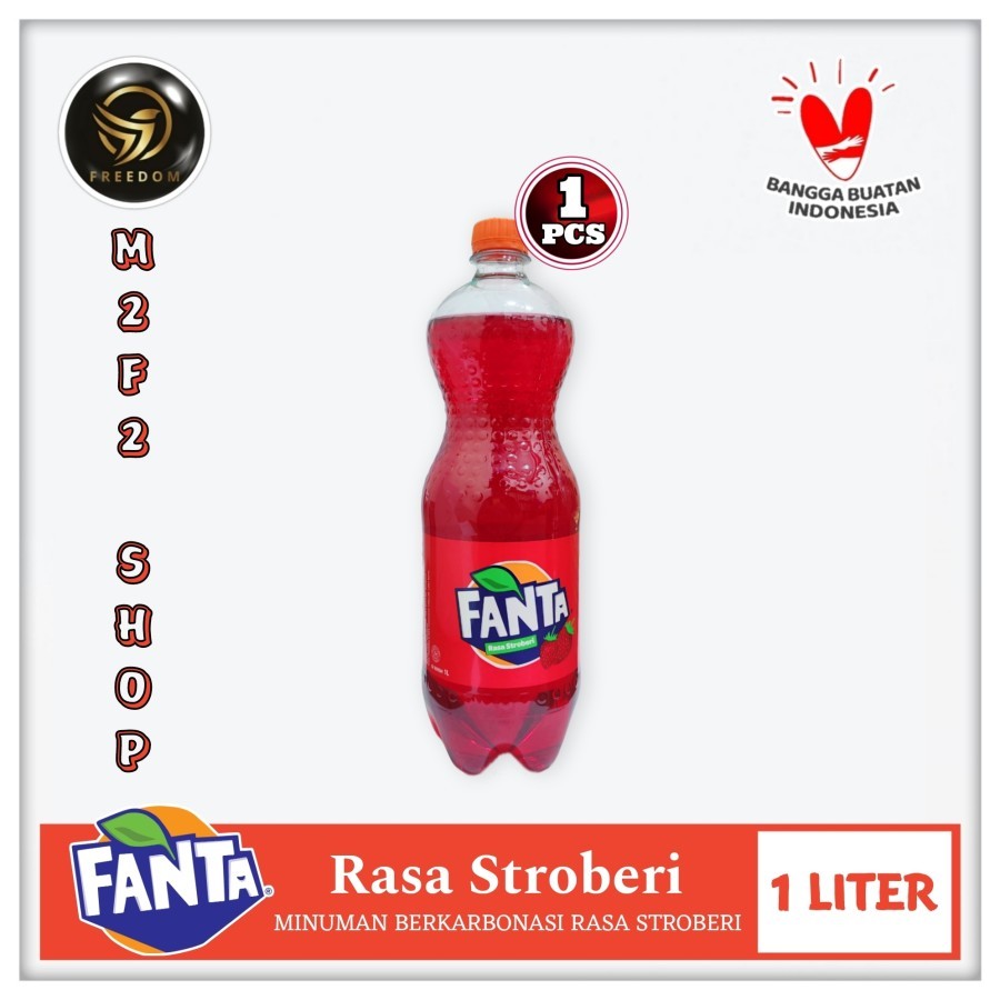 Jual Fanta Merah Minuman Bersoda Botol Plastik Pet - 1000 ml | 1 liter (Kemasan Satuan) | Shopee ...