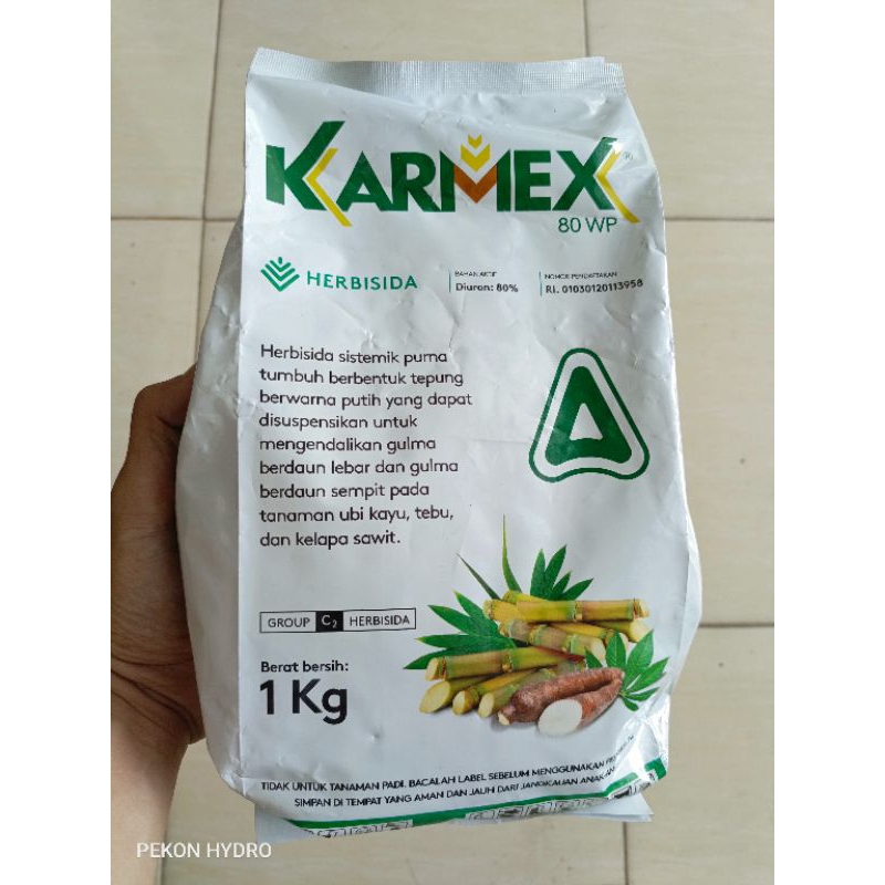 Jual KARMEX 80 WP 1 KG DIURON HERBISIDA PURNA TUMBUH SINGKONG TEBU ...