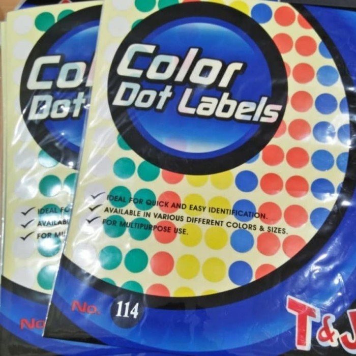 Jual Fluorescent Labels Dot Tom And Jerry 114 Label Hvs Bulat Warna
