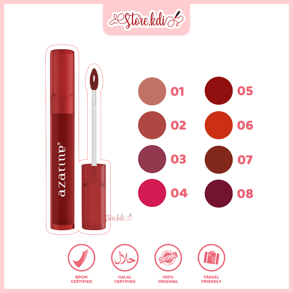 Jual AZARINE x Red Velvet Velvety Lippie Cream Lightweight Lip Velvet ...
