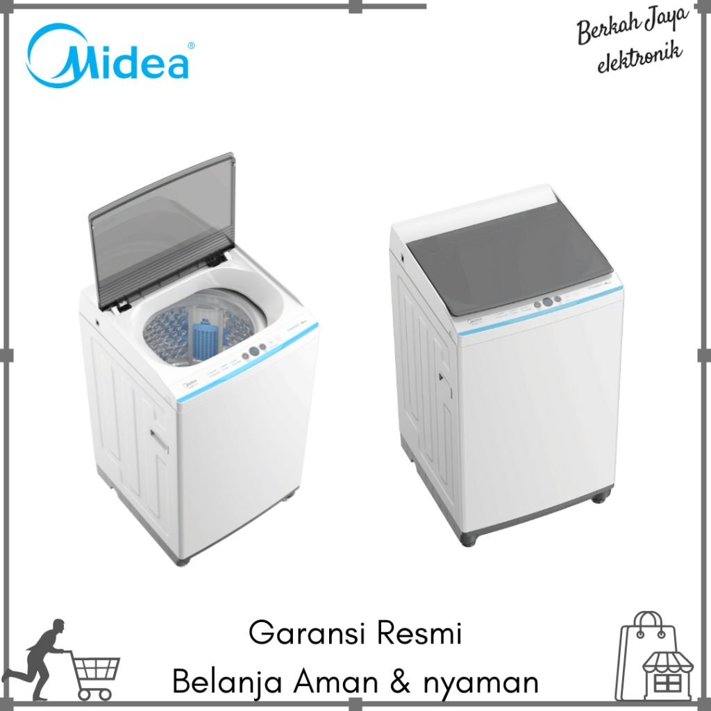 Jual Mesin Cuci Midea MA100W75 7.5kg Top Load Washing Machine One Touch ...