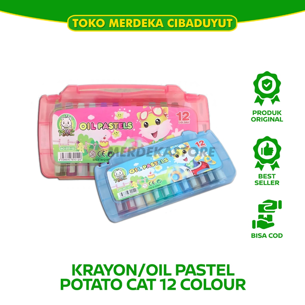Jual Crayon Menggambar/Mewarnai | Oil Pastel 12 Warna | Twist Crayon 12 ...