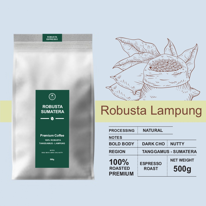 Jual Kopi Robusta Lampung 500gr (Biji/Bubuk) | Shopee Indonesia