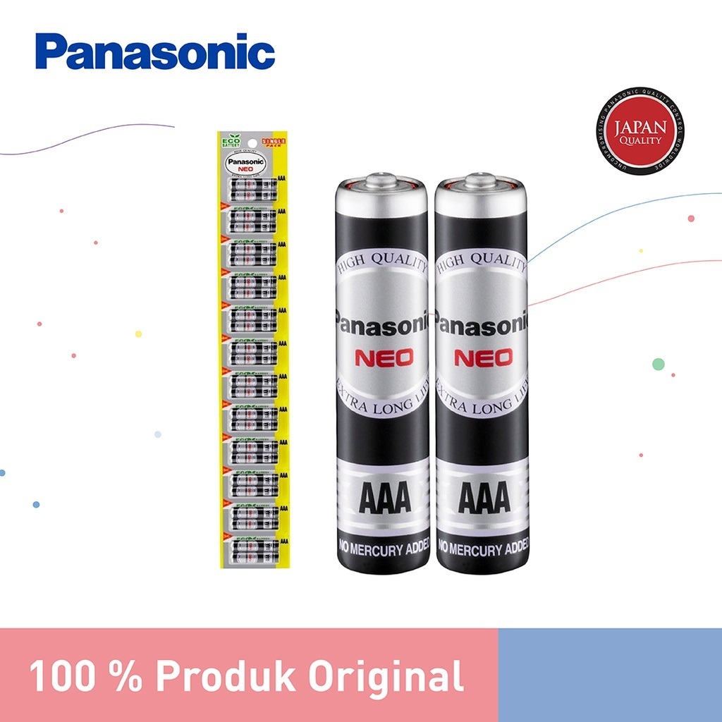 Jual Panasonic Baterai AAA Manganese Neo Hitam 24pc Battery A3 | Shopee ...