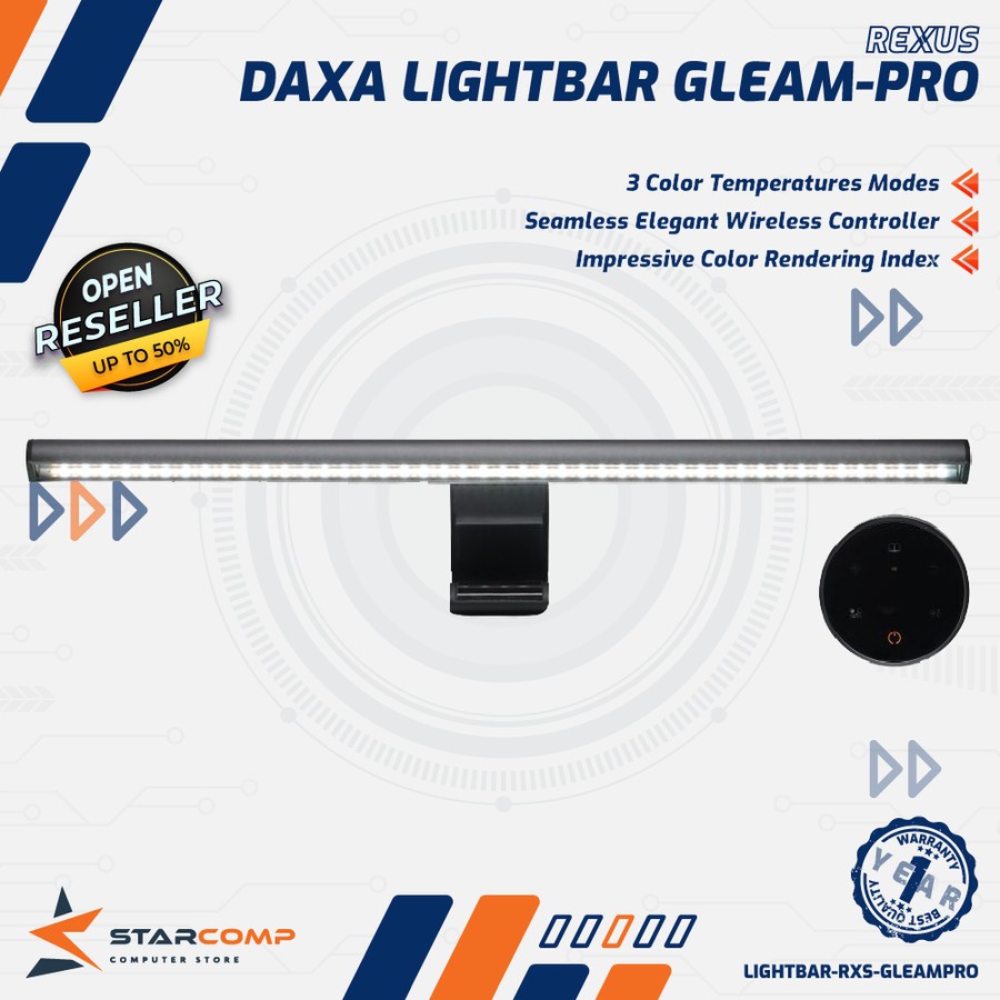 Jual Rexus Daxa Gleampro Monitor Lightbar Gleam Pro Lampu Monitor ...