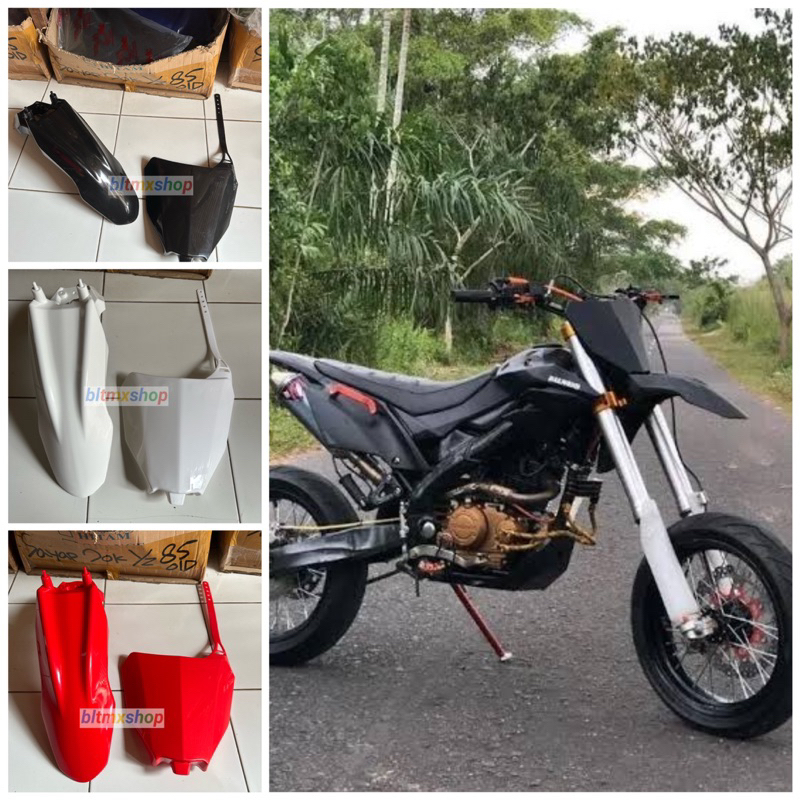 Jual Spakbor depan crf 110 + papan crf 250/450 supermoto klx crf wr dtracker | Shopee Indonesia