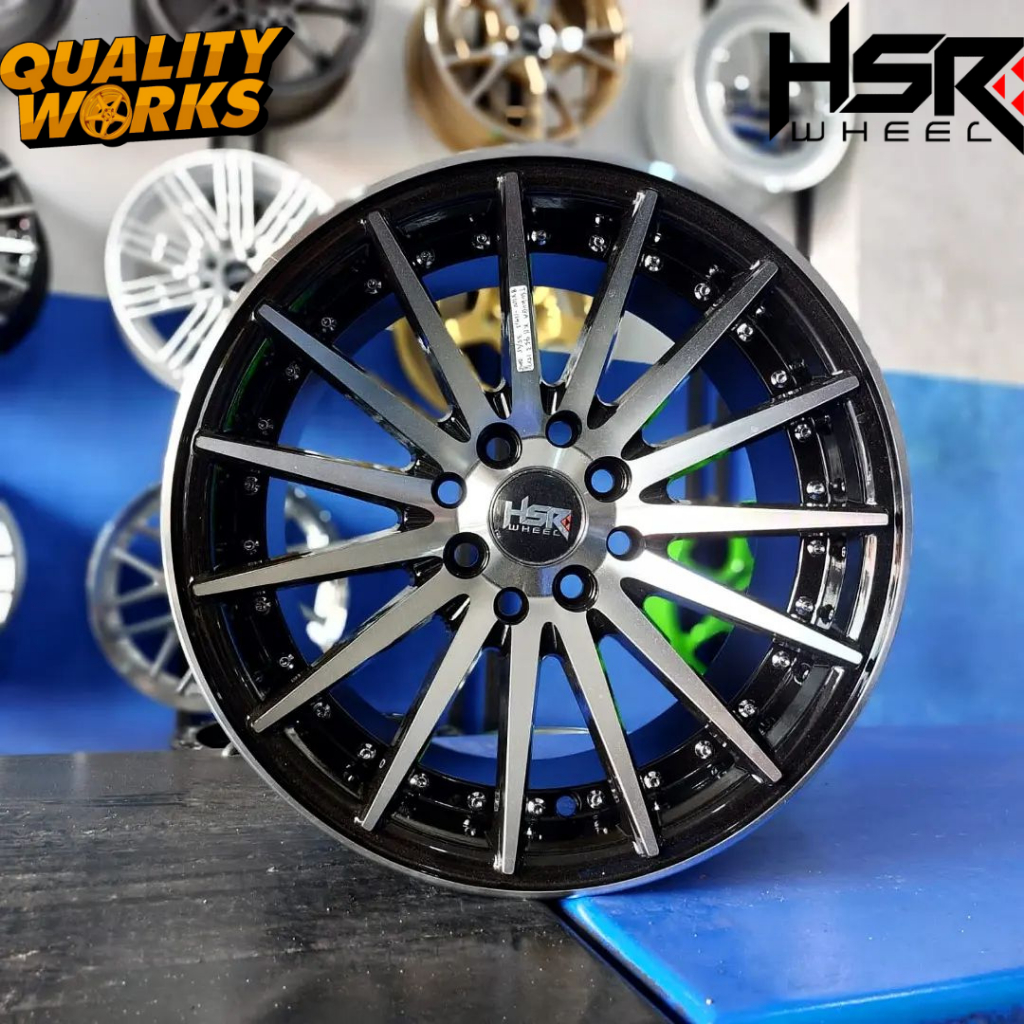 Jual Velg mobil celong concave ring 15 velg HSR TSUKUBA R15 model jari jari black polish pnp ...