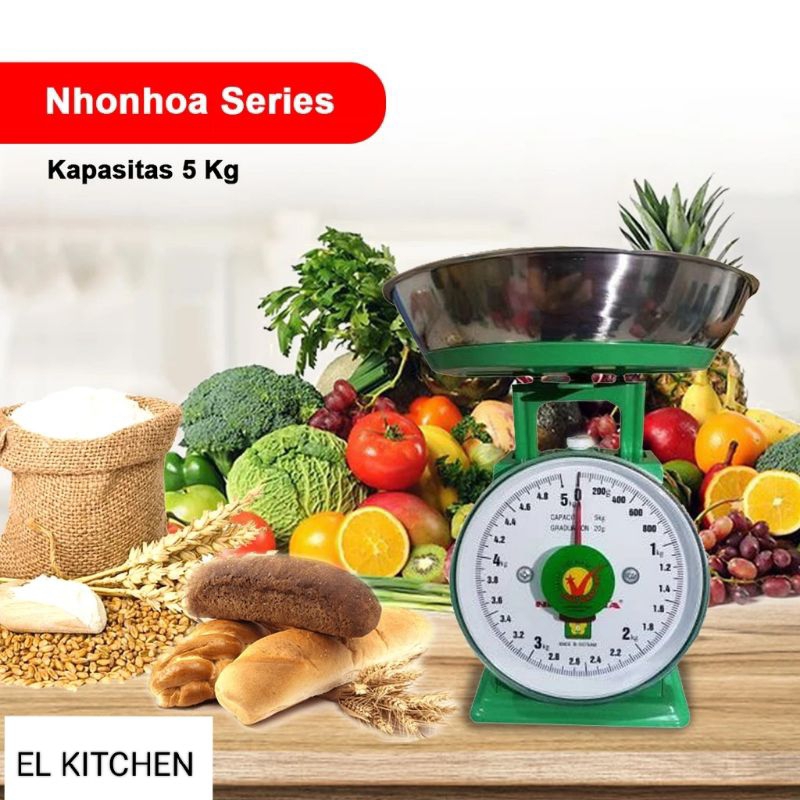 Jual Timbangan jarum duduk NHONHOA series vietnam kapasitas 5kg body besar | Shopee Indonesia