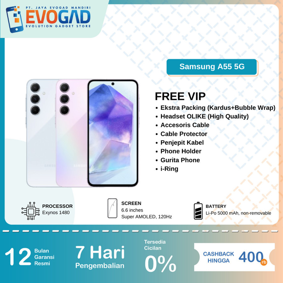 Jual Samsung A55 5g 8 128gb And 8 256gb Exynos 1380 Garansi Resmi