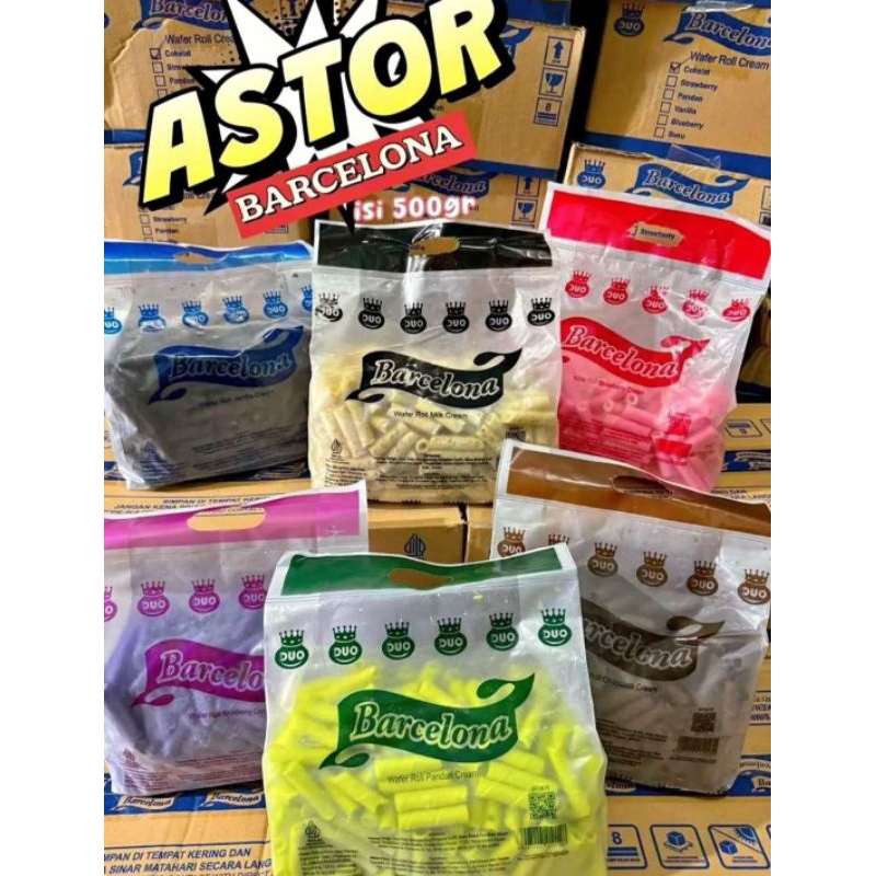Jual Astor barcelona 1 DUS isi 4 berat 500g an / astor barcelona ...