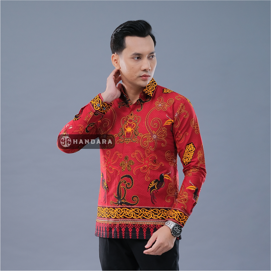 Jual Handara Batik Premium Pria Lengan Panjang Slim Fit Furing ...