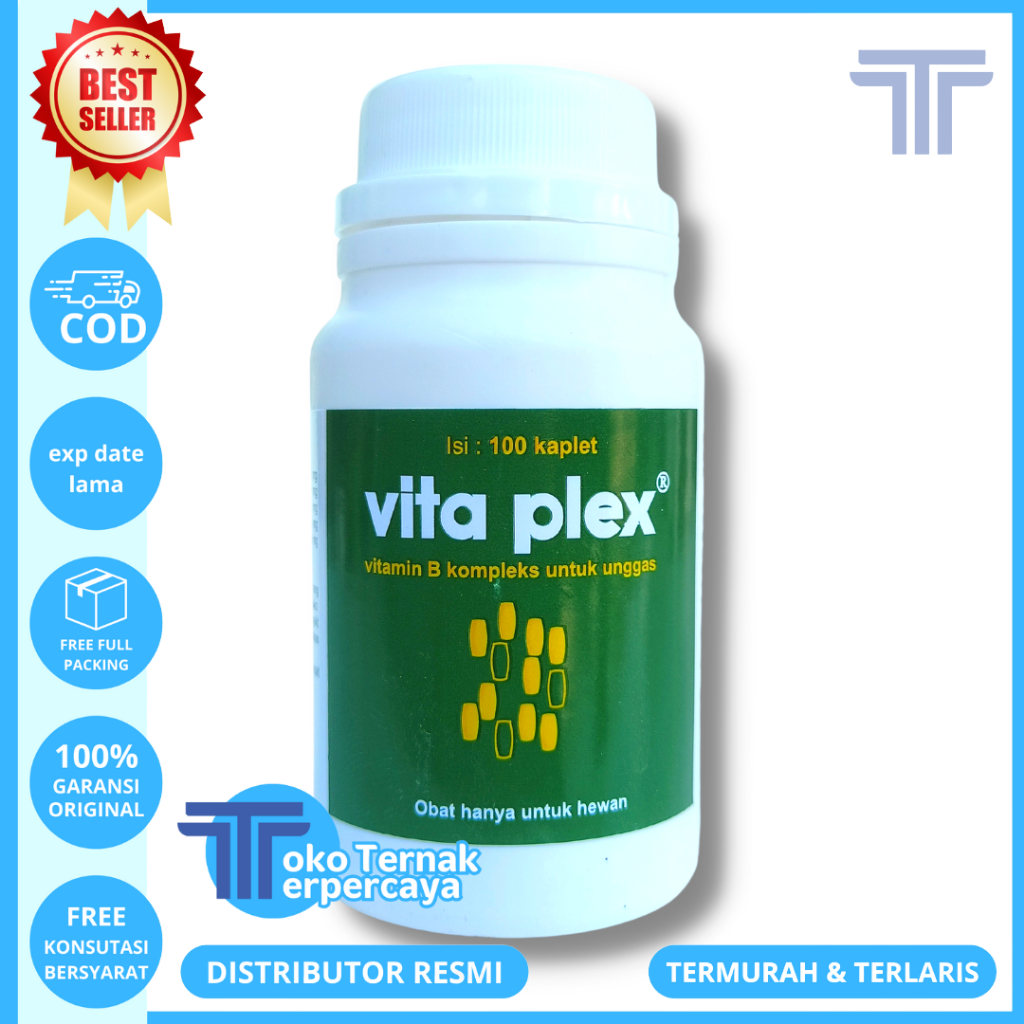 Jual VITA PLEX 100 KAPLET - Vitamin Unggas Ayam Burung Lengkap Vitaplex | Shopee Indonesia