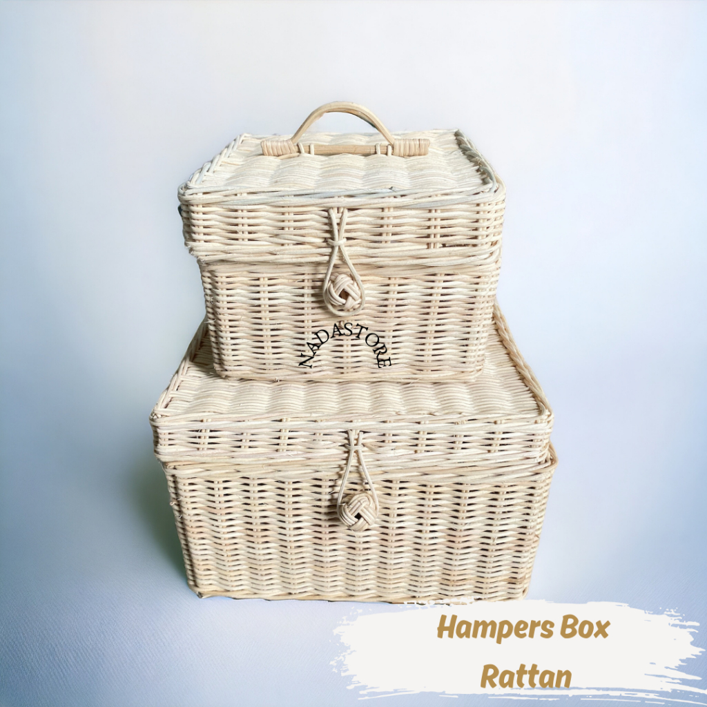Jual KERANJANG ROTAN PREMIUM / BOX ROTAN TUTUP / HAMPERS HANTARAN ...