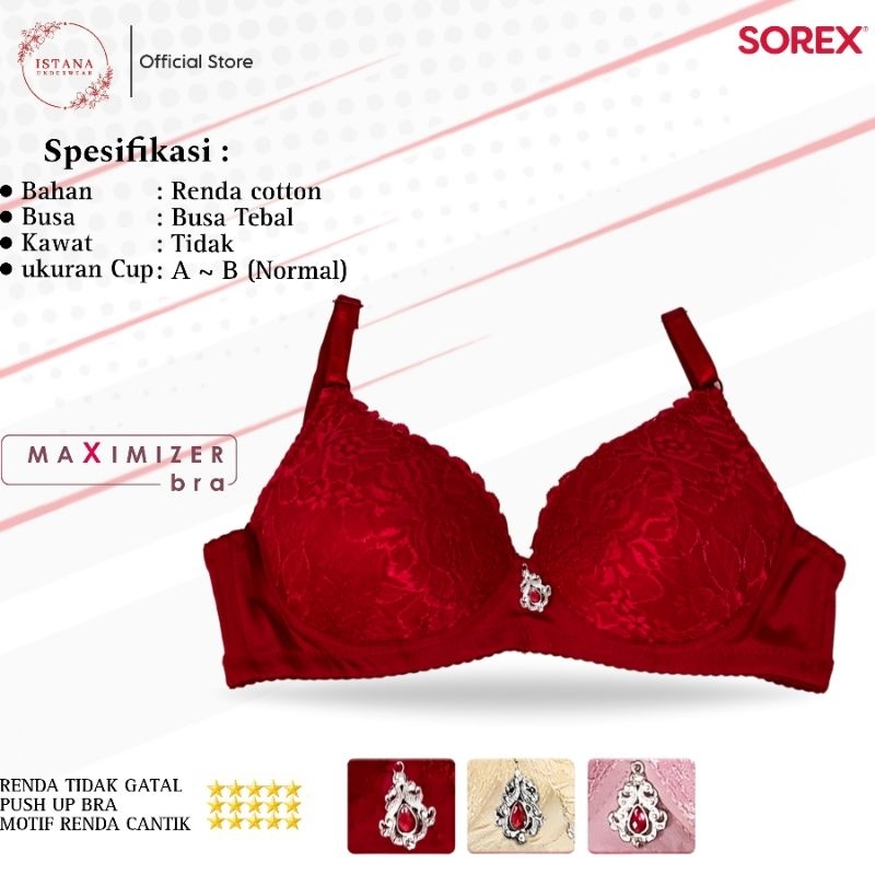 Jual Bra Bh RENDA brukat CANTIK SOREX PUSH UP/ bh sorex fashion murah ...