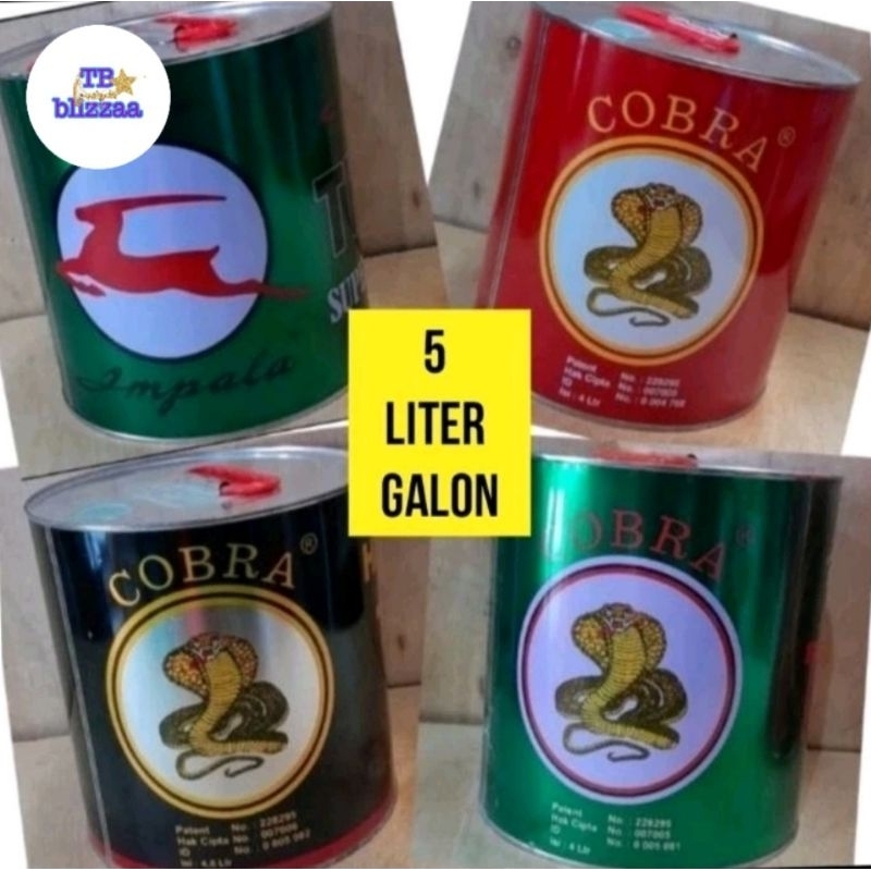 Jual Thinner Impala 5 ltr Thiner Cobra Merah Thiner Cobra Hijau Tiner ...