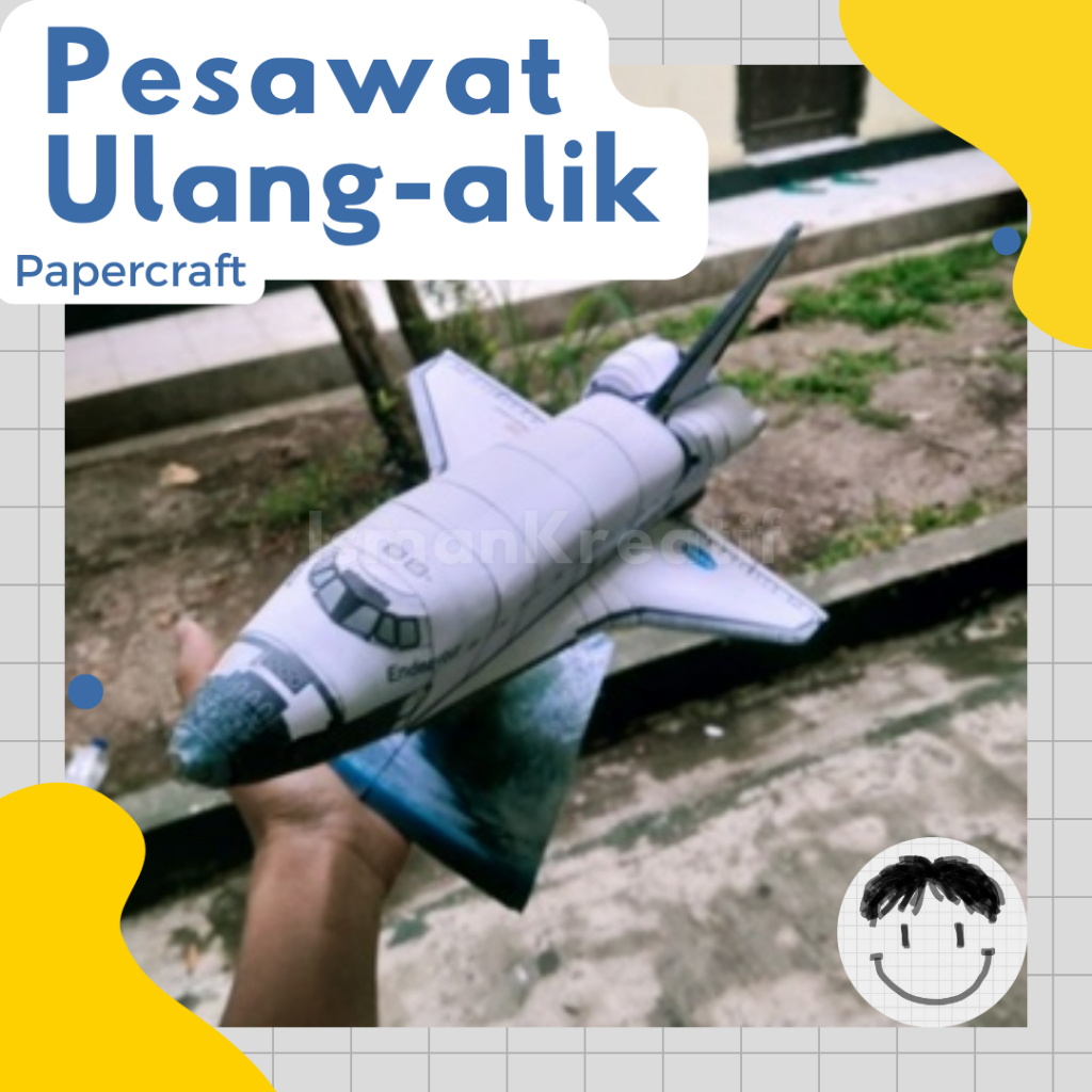 Jual Papercraft | Miniatur Pesawat Ulang Alik | Kerajinan Dari Kertas ...