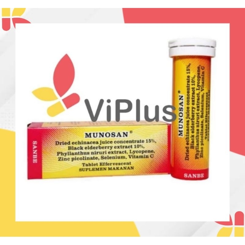 Jual MUNOSAN EFFERVESCENT / VitaminC 500mg /Sanbe / ViPlus | Shopee ...