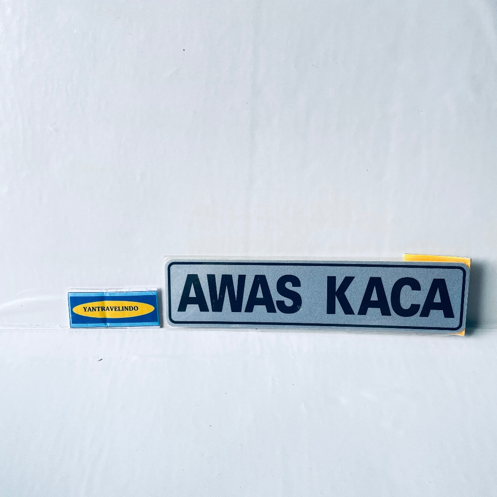 Jual LABEL PERINGATAN TEMPEL AWAS KACA UNTUK DINDING KACA ATAU SEKAT ...
