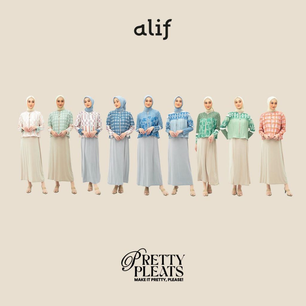 Jual Alif Modern Wear - Cardigan Pleats Plisket Motif - Summer Picnic ...