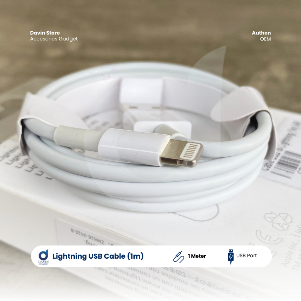Jual Apple cable USB to Lightning Kabel USB Lightning 1 M Hight Quality ...