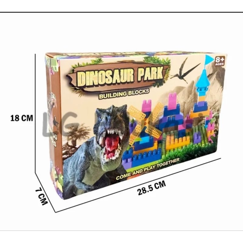 Jual DINO BUILDING BLOCK DINOSAUR PARK ADVENTURE / MAINAN BALOK SUSUN ...