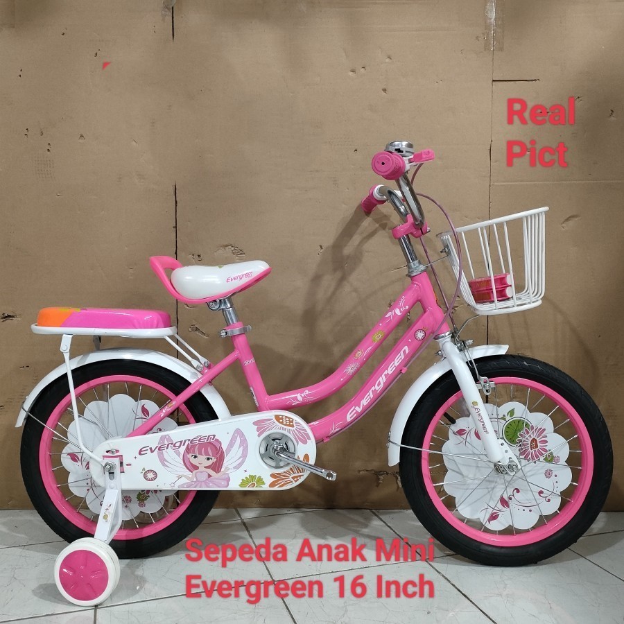 Jual Sepeda mini 16 inch evergreen swan anak cewek usia 4-9 tahun high ...