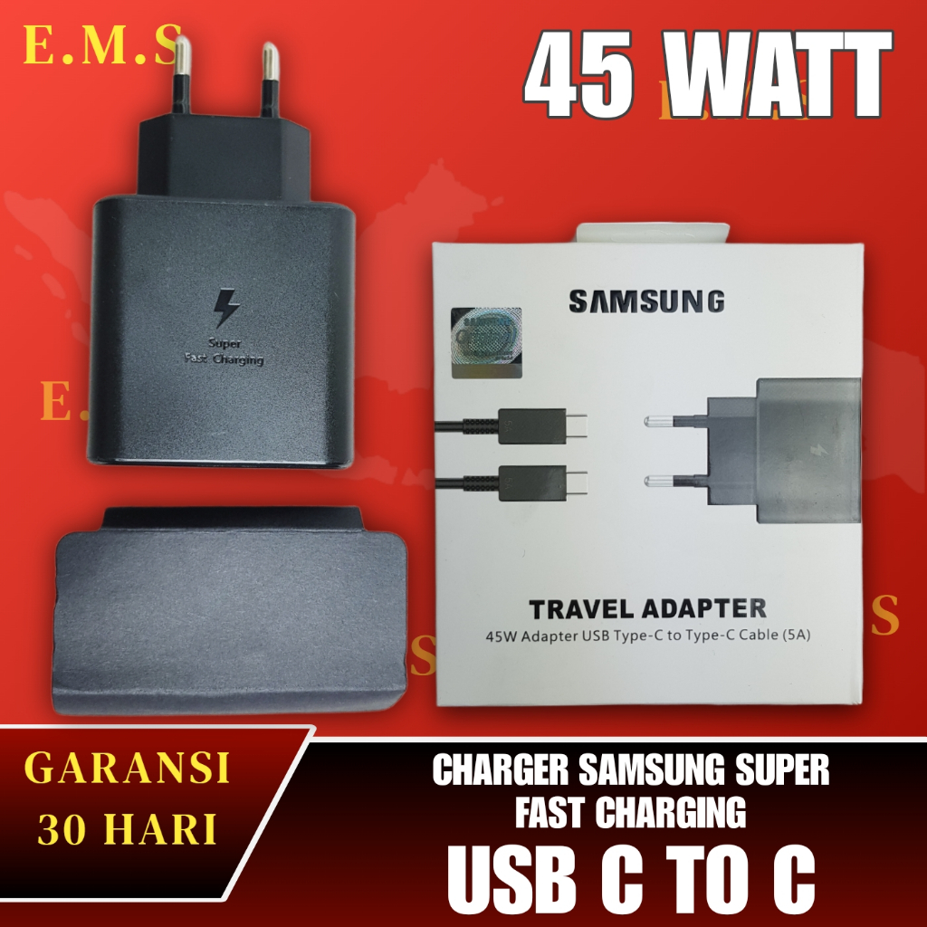 Jual Charger Super Fast Charging S24 S24 PLUS S24 ULTRA 45 Watt Original Distributor | Shopee ...