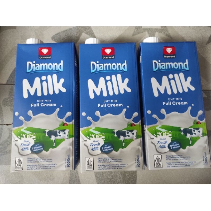 Jual Susu Diamond UHT Fullcream 1 liter | Shopee Indonesia
