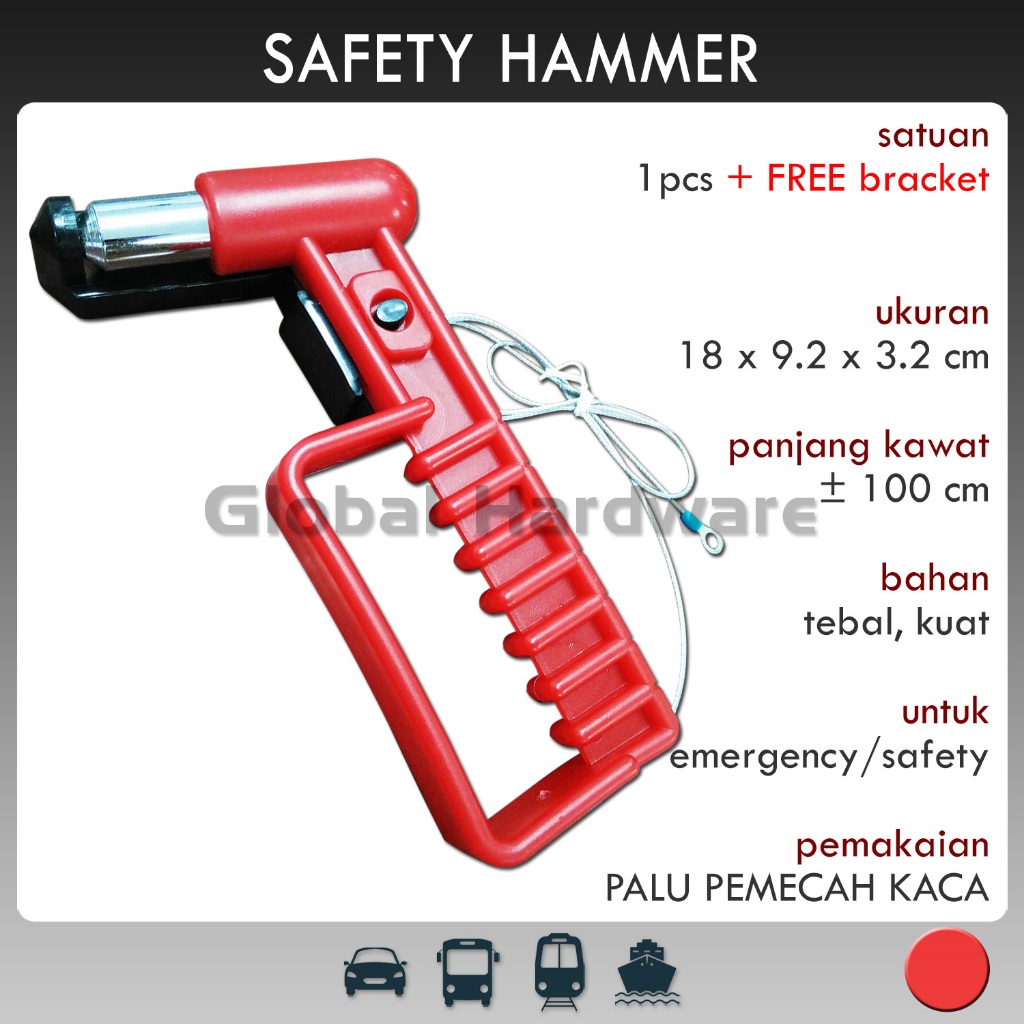 Jual Palu Pemecah Kaca Jendela utk Keselamatan Darurat Emergency Life ...