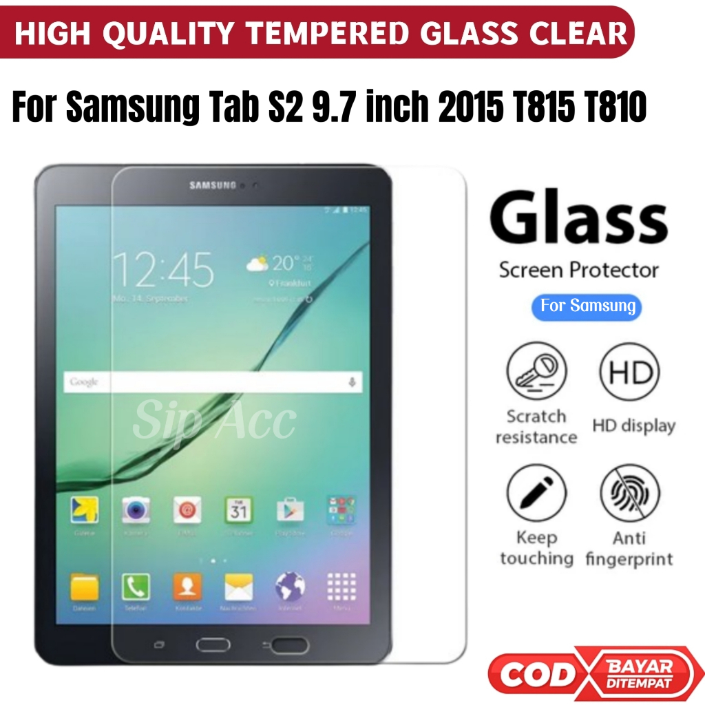 Jual Tempered Glass Samsung Tab S2 9.7 Inch T810 T815 T819 T815Y Anti ...