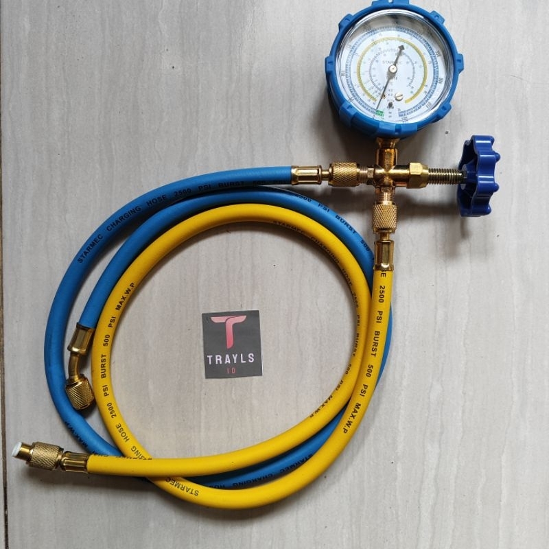 Jual Testing SINGLE manifold + SELANG R22 PAKET meteran gauge alat ...