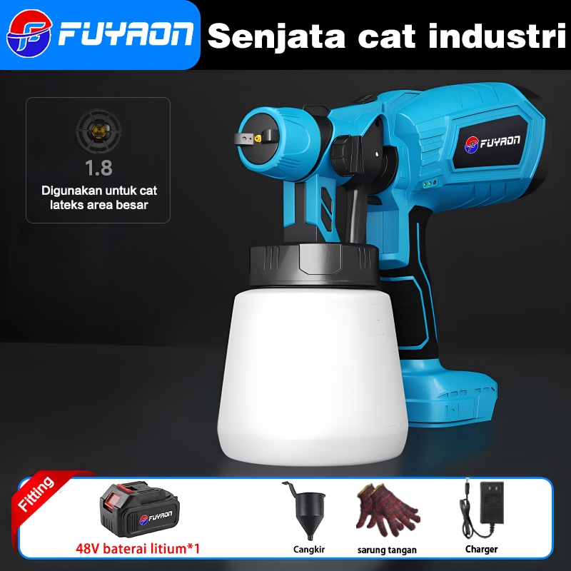 Jual FUYAON Alat Semprot Cat Electric Spray Gun 1000ML Pistol Semprot ...