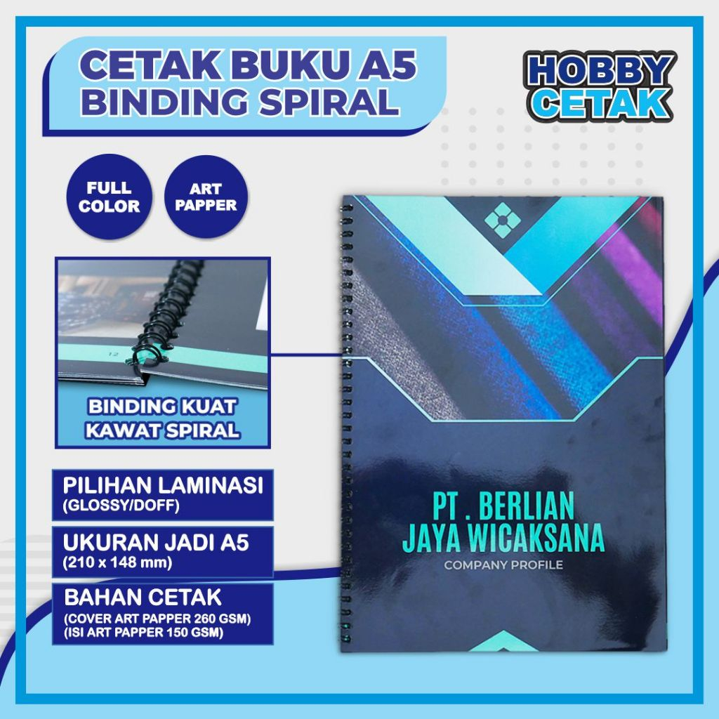 Jual Cetak Buku Majalah Katalog Company Profile (Compro) Ukuran A5 ...