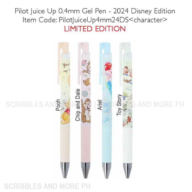 Jual Pilot Juice Up Peanuts Snoopy Hello Kitty Chip n Dale Mermaid ...