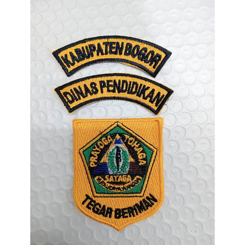 Jual SATU SET ATRIBUT BORDIR PNS KABUPATEN BOGOR(satu set isi 3bh)*LOGO ...