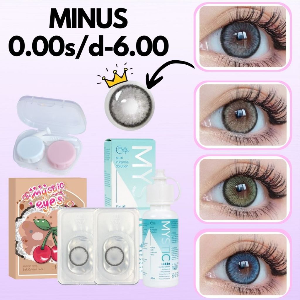 Jual 【buy 1get 2】mysticeyes softlens minus (0.00s/d-6.00) 1Pasang ...