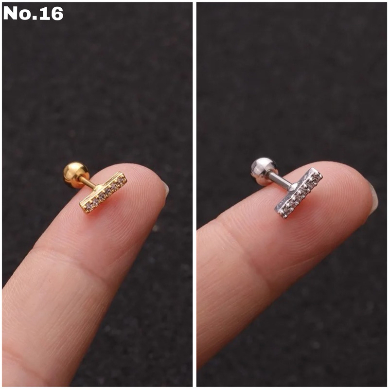 Jual Anting tindik piercing earrings stainless stell anti karat dan ...