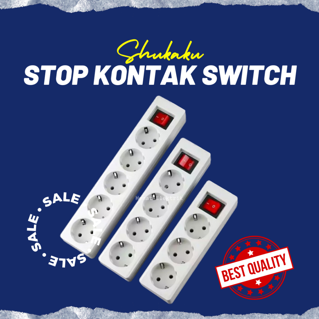 Jual Stop Kontak Colokan Listrik Switch Kabel 3 4 5 Lubang Tanpa Kabel ...