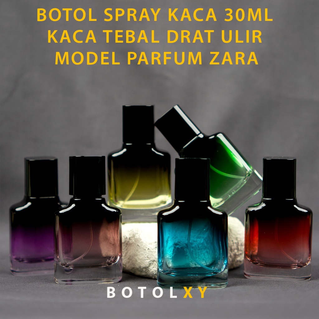 Jual Botol Parfum 30ml Spray Kaca Tebal Drat Ulir Isi Ulang - Model ...