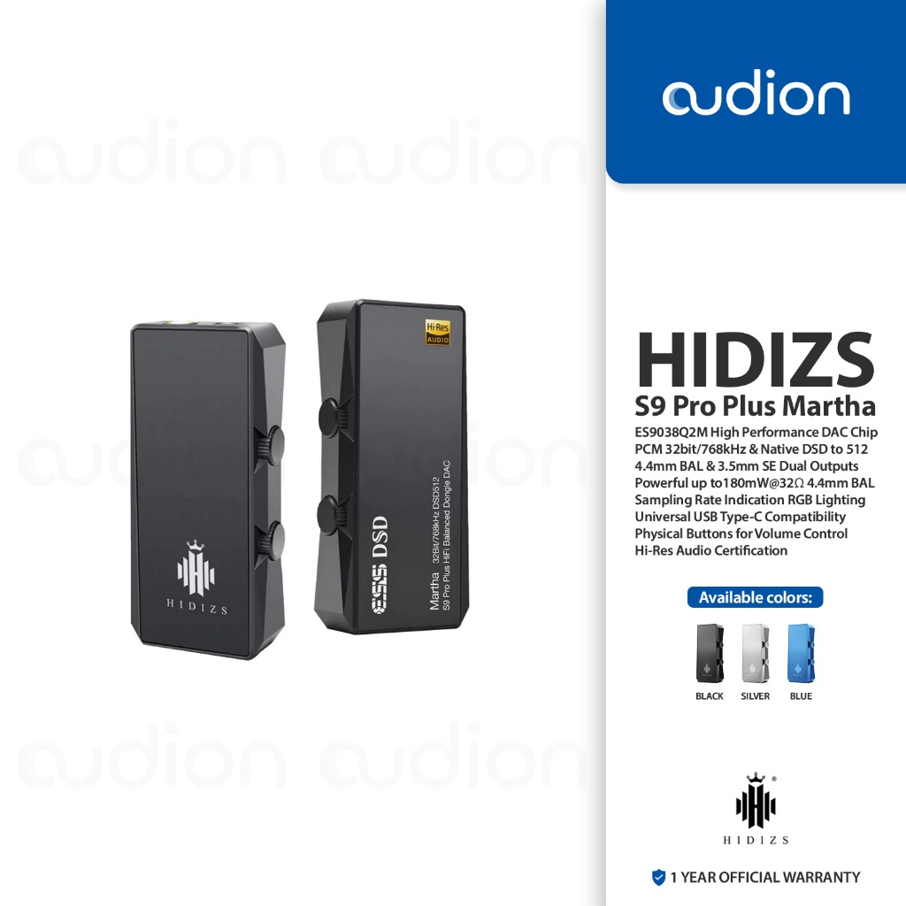 Jual Hidizs S9 Pro Plus Martha ES9038Q2M 3.5+4.4mm Hi-Res USB-C DAC/AMP ...