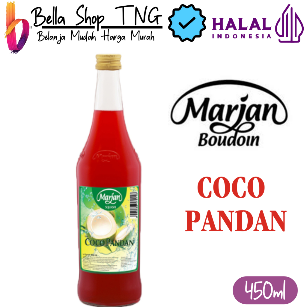 Jual Marjan Squash Sirup Cocopandan Botol 450 ml | Shopee Indonesia