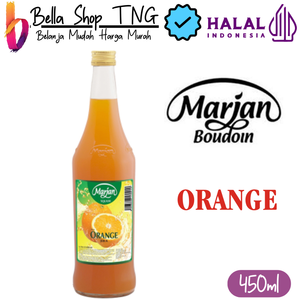 Jual Marjan Squash Sirup Orange Botol 450 ml | Shopee Indonesia
