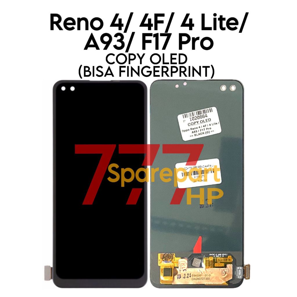 Jual LCD Touchscreen Fullset OP Reno 4 / 4F / 4 Lite / A93 / F17 Pro ...